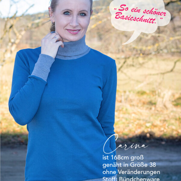 ️ Basic Rollkragenpullover- Schnittmuster (Download) ️