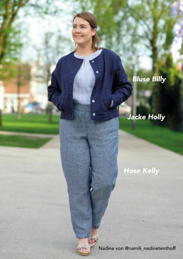 ️ Schnittmuster Bundle Bluse Billy + Jacke Holly + Hose Kelly Download ️ Freuleins ️ ...